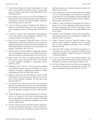 The Change of Matching Between T1 Slope and Cervical Lordosis after ...