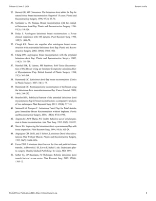 The Latissimus Dorsi Flap in Breast Reconstruction: A Timeless ...