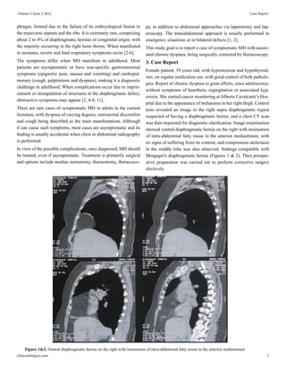 VATS Approach to Symptomatic Morgagni Hernia in Adults | PDF
