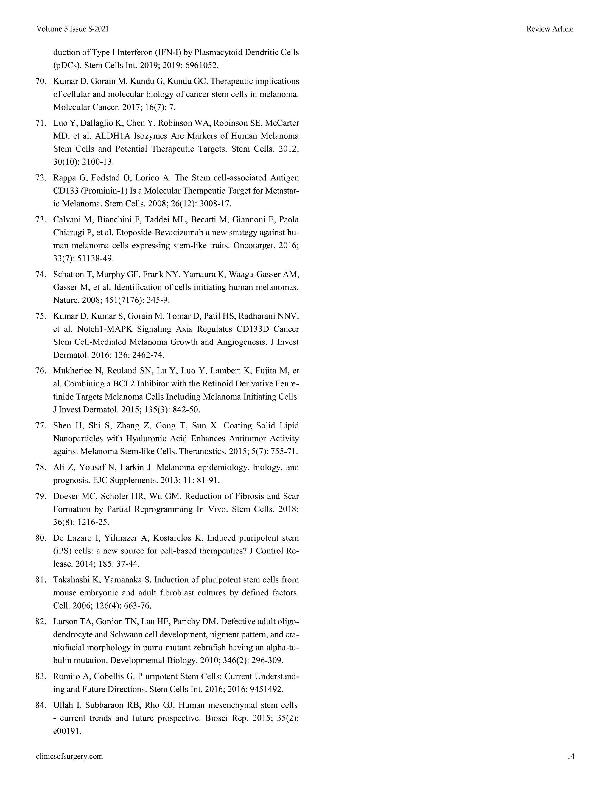 Cell Therapy: The New Approach to Dermatology and Dermatologic Surge | PDF