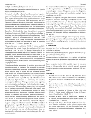 Hyperkinetic Delirium as First Prodomal Symptom of Severe Respiratory ...