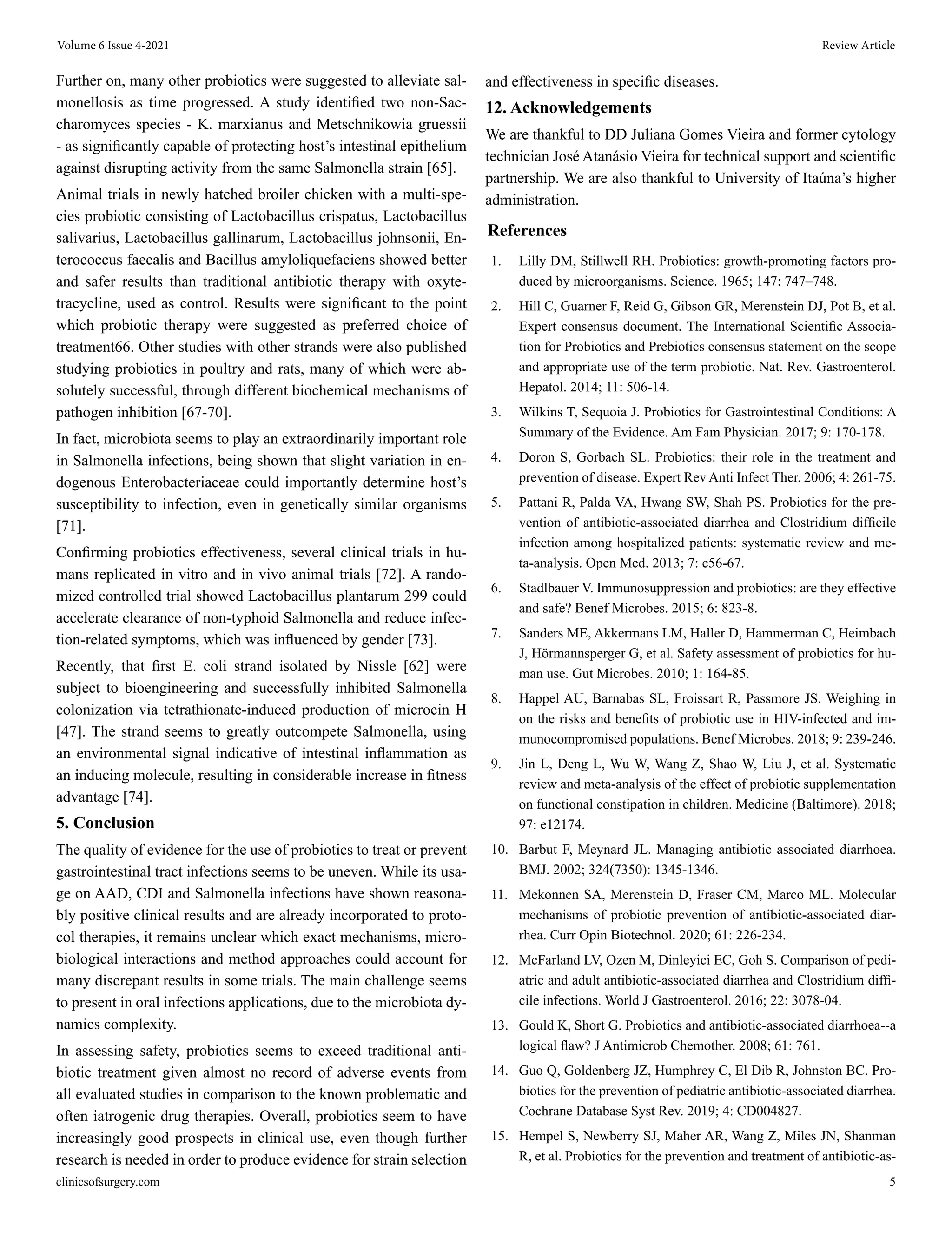 The Role of Probiotics as Gastrointestinal Infections Treatment and ...