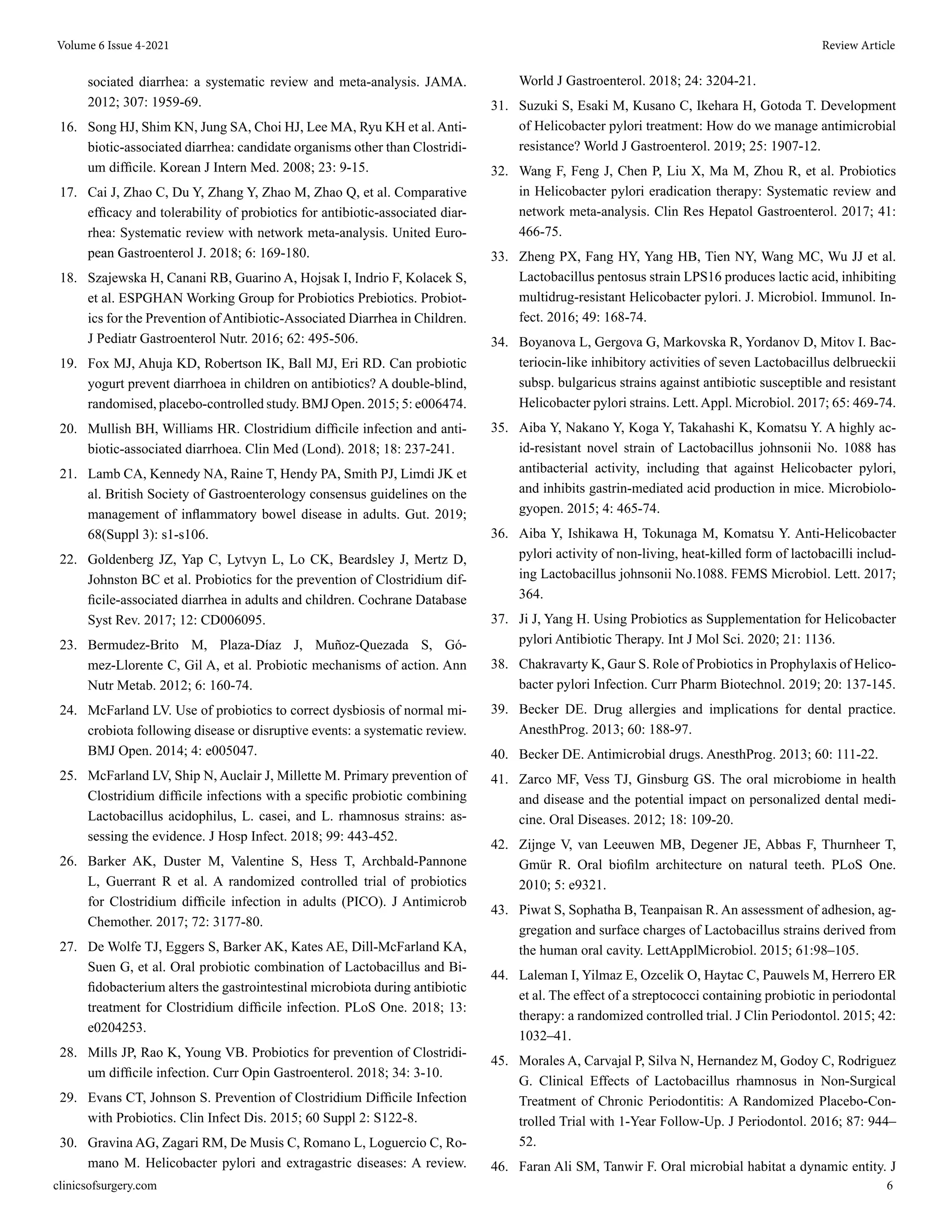 The Role of Probiotics as Gastrointestinal Infections Treatment and ...