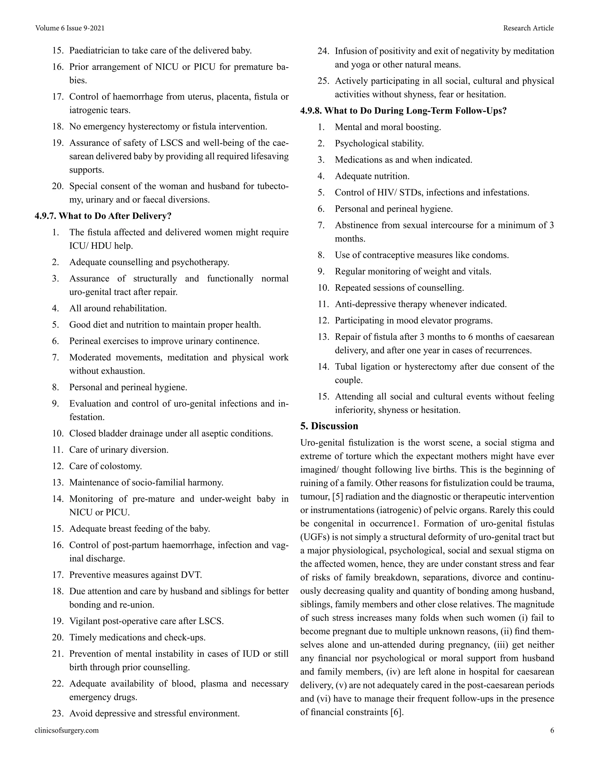 Pregnancy in Uro-Genital Fistulas (Ugfs): A Challenge to Obstetricians ...