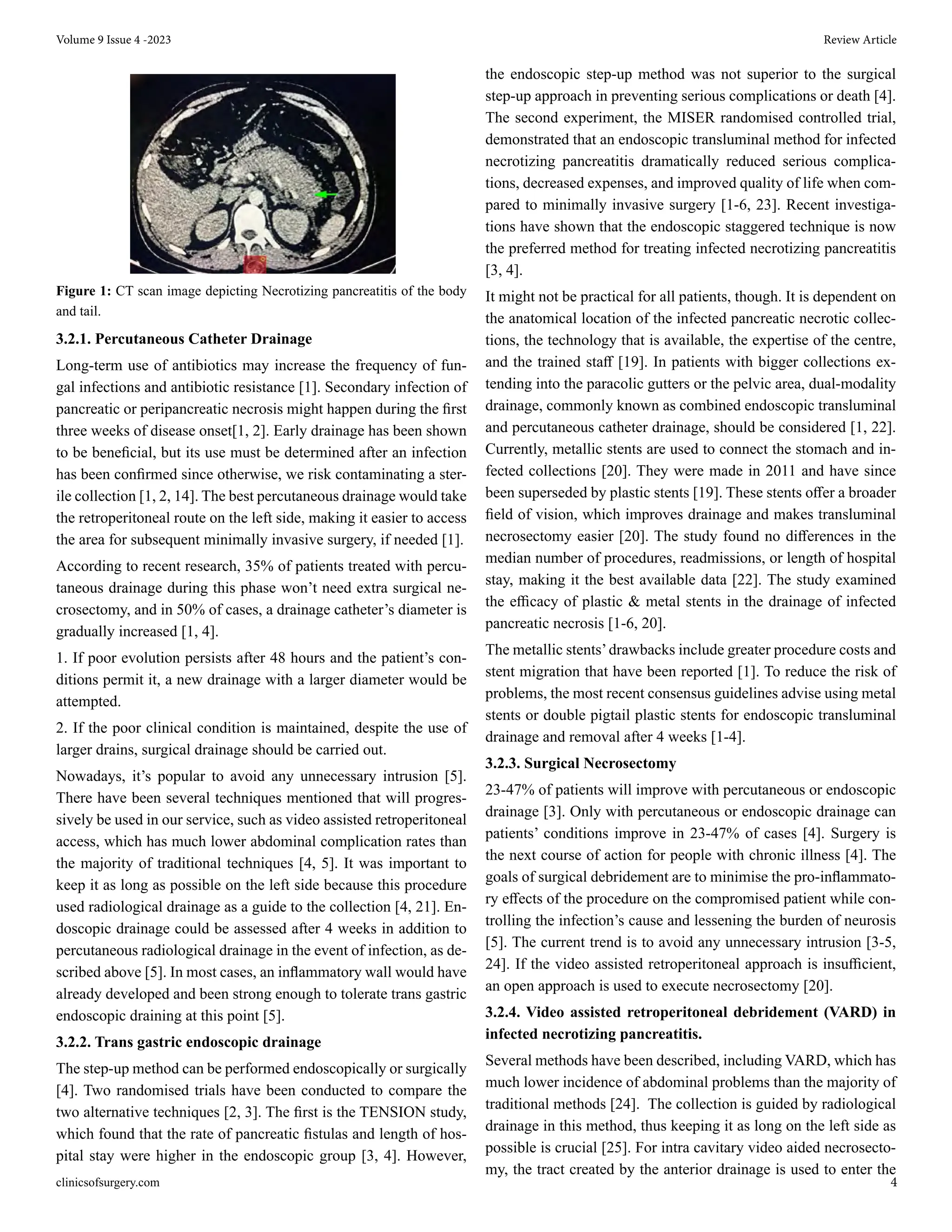 Acute Necrotizing Pancreatitis-Current Concepts and Latest Treatment ...