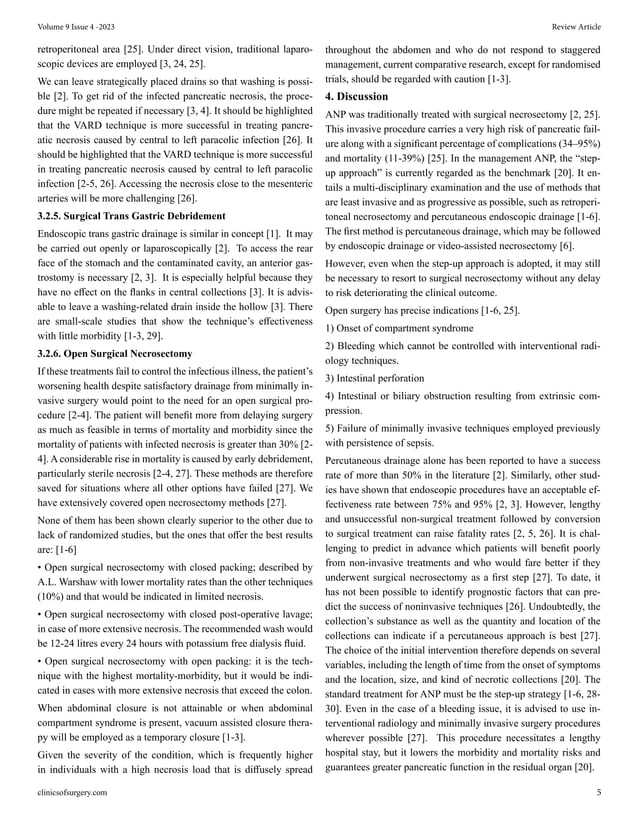 Acute Necrotizing Pancreatitis-Current Concepts and Latest Treatment ...