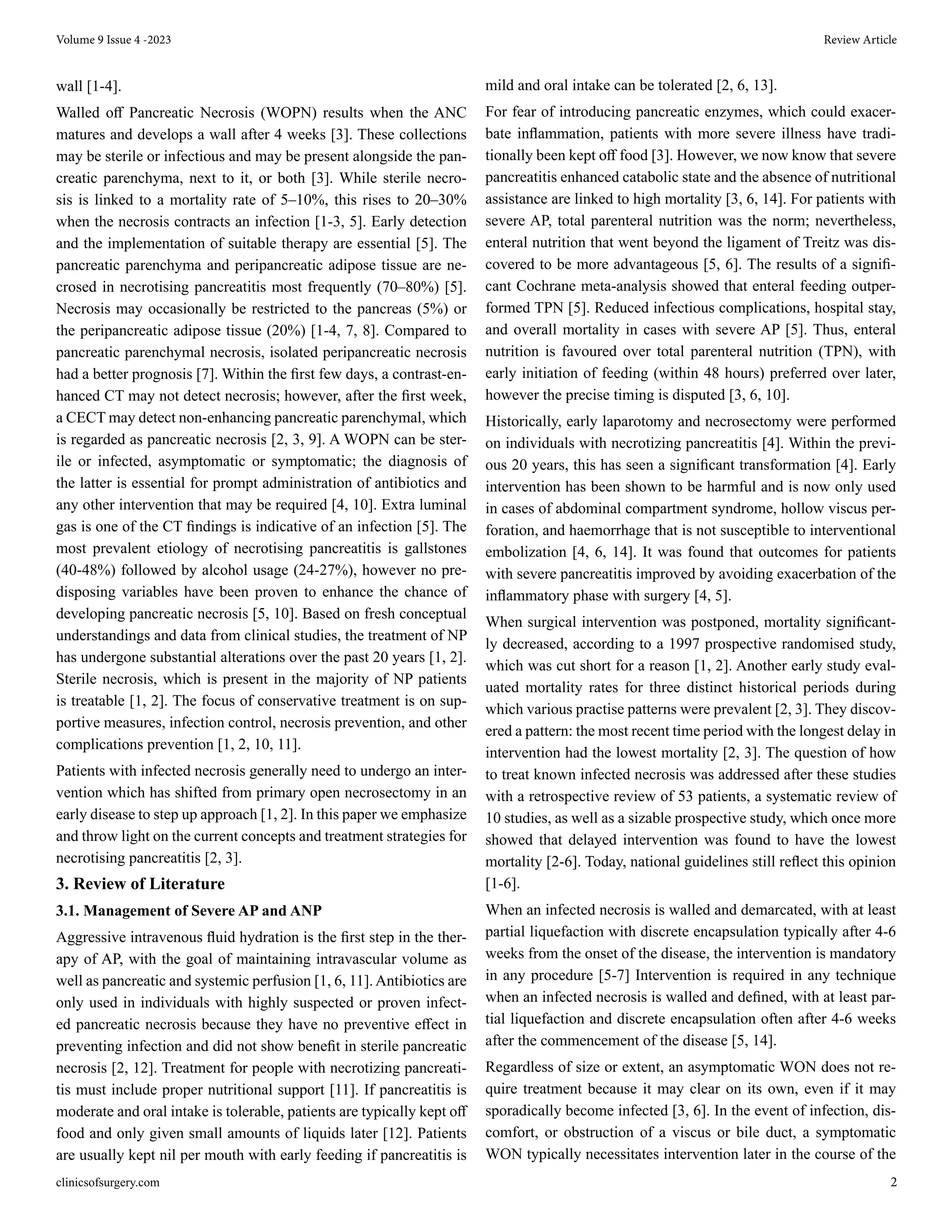 Acute Necrotizing Pancreatitis-Current Concepts and Latest Treatment ...