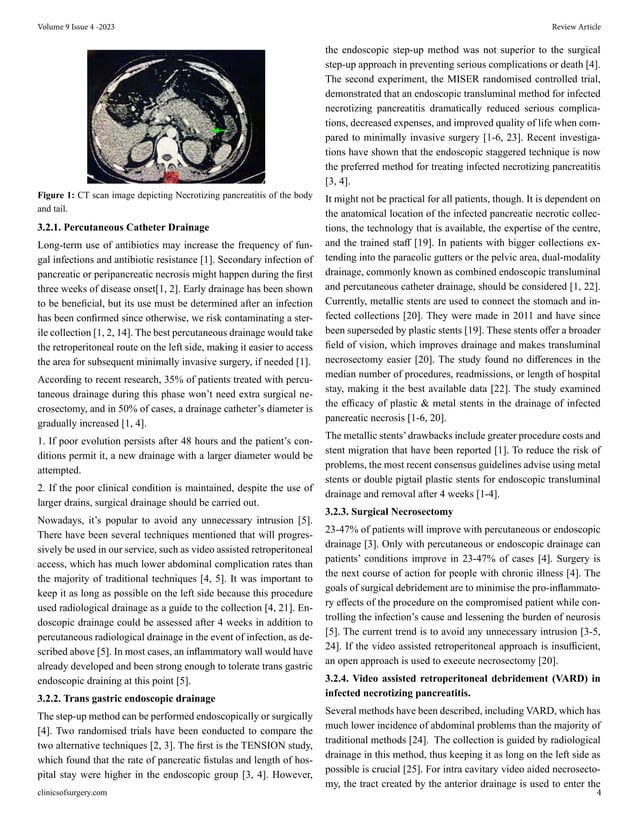 Acute Necrotizing Pancreatitis-Current Concepts and Latest Treatment ...