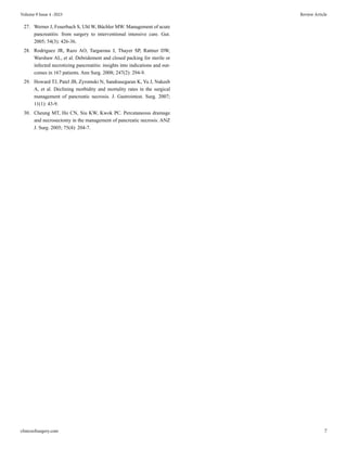 Acute Necrotizing Pancreatitis-Current Concepts and Latest Treatment ...