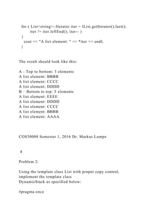 COS30008 Semester 1, 2016 Dr. Markus Lumpe 1 Swinbu.docx