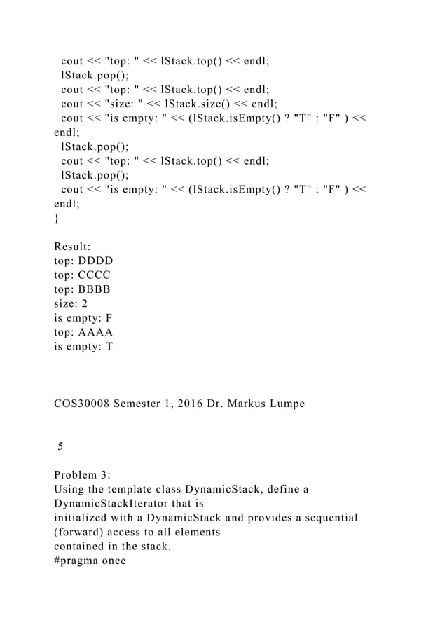 COS30008 Semester 1, 2016 Dr. Markus Lumpe 1 Swinbu.docx