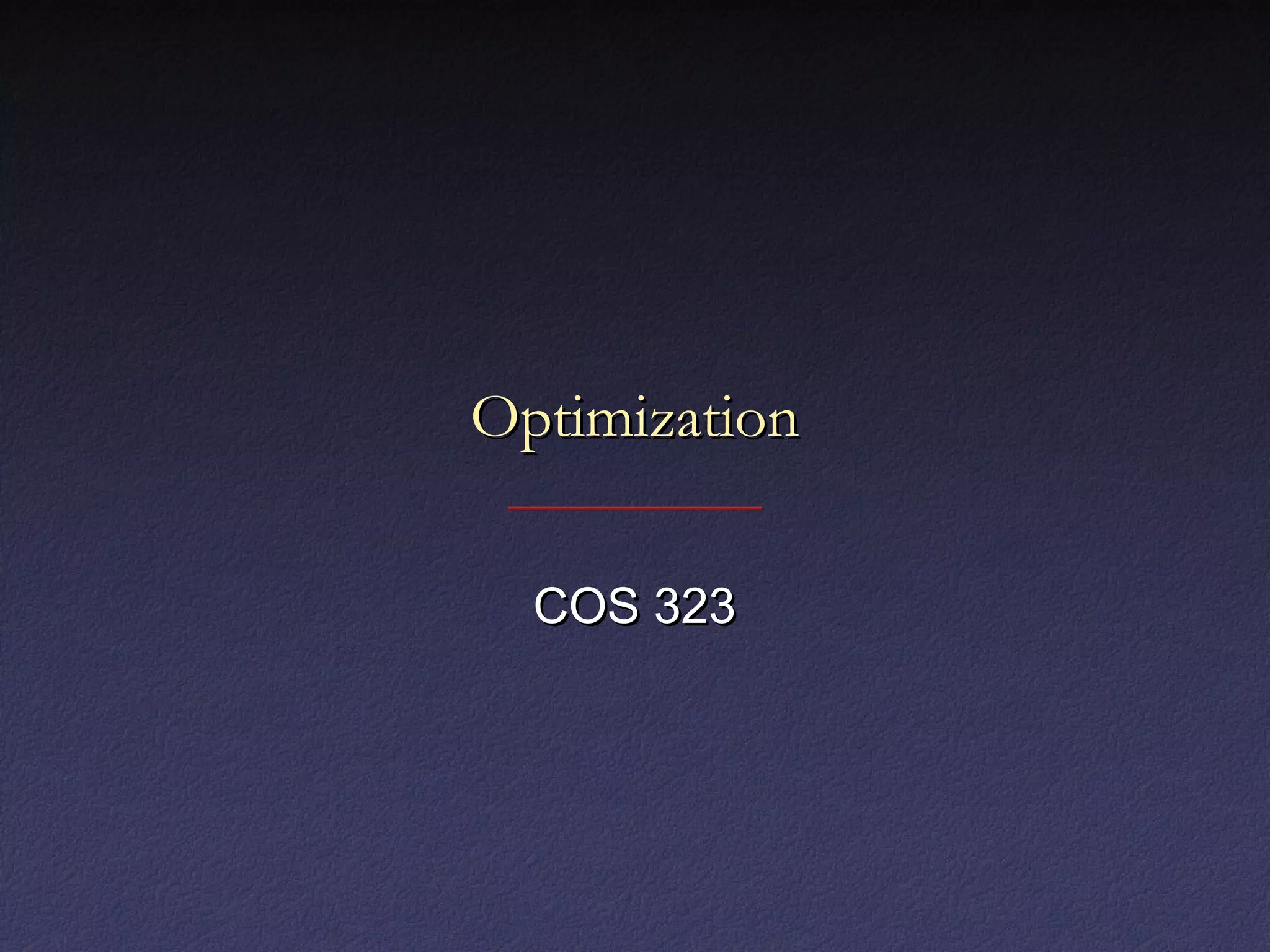 Optimization | PPT