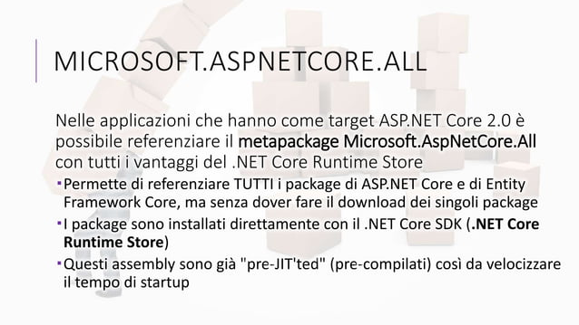 Cosa c'è di nuovo in asp.net core 2 0 | PPT