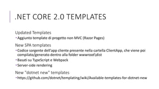 Cosa c'è di nuovo in asp.net core 2 0 | PPT
