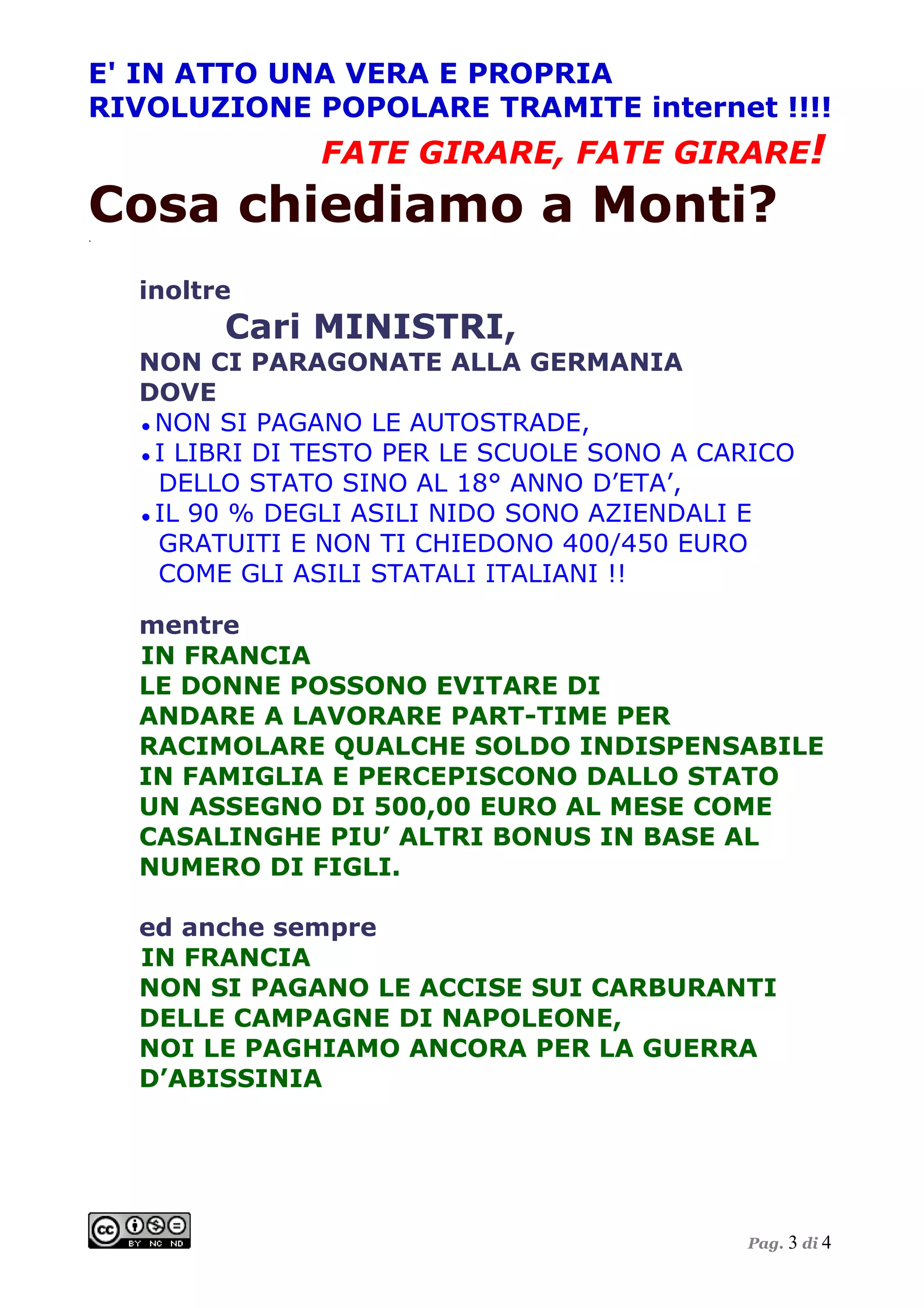 Cosa chiediamo a monti 1 | PDF | Free Download