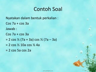 Trigonometri Cos x ± Cos y | PPSX