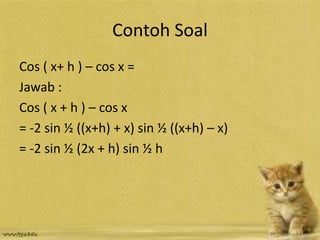 Trigonometri Cos x ± Cos y | PPSX