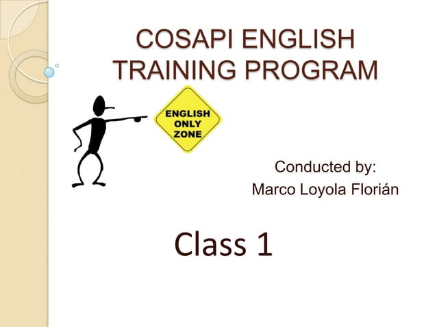 Cosapi basic class 1 | PPTX