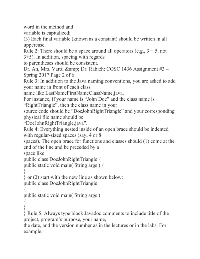 Cosc 1436 java programming/tutorialoutlet | PDF