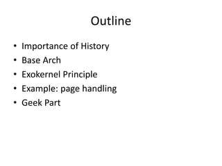 [TALK] Exokernel vs. Microkernel | PDF