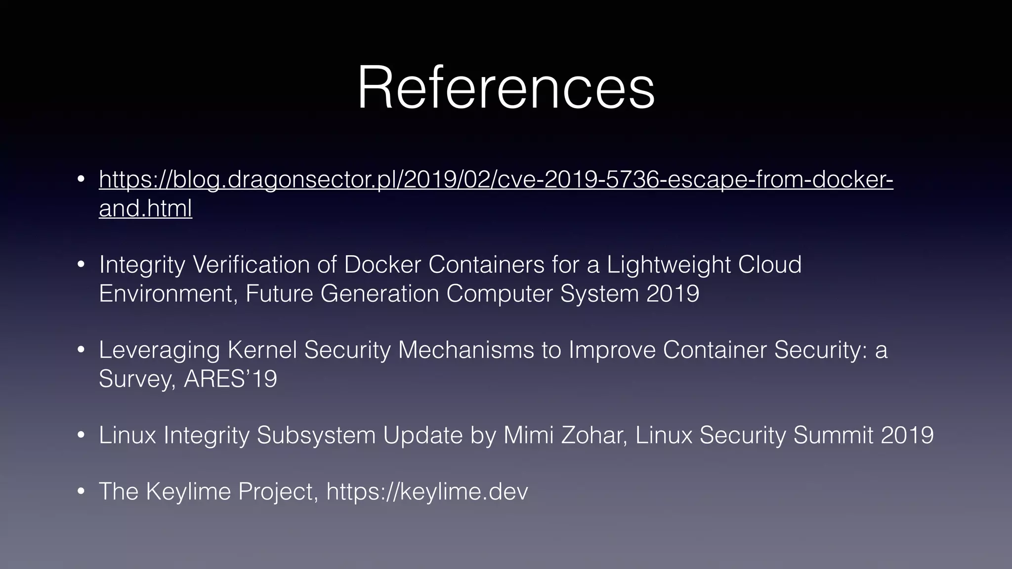 Linux Integrity Mechanisms - Protecting Container Runtime as an example | PPT