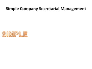 Free Company Secretarial Management | PPT