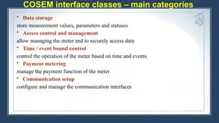 COSEM Object Model & Interfaces Classess | PPTX