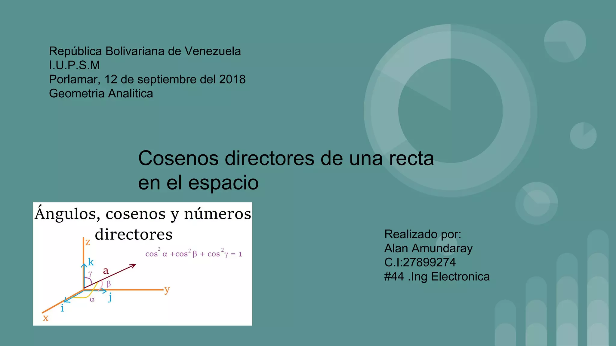 Cosenos directores | PDF