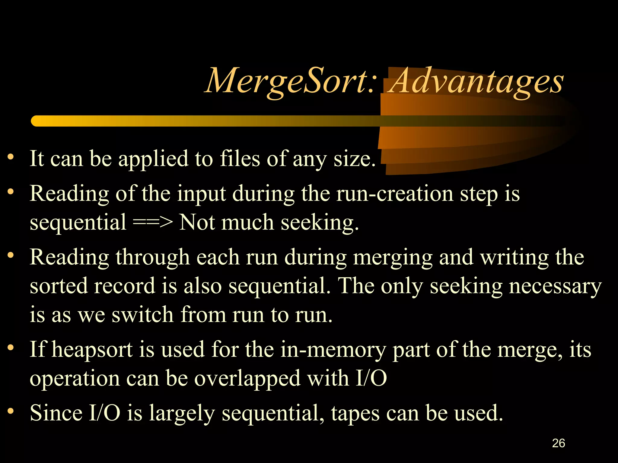 Cosequential processing and the sorting of large files | PPT