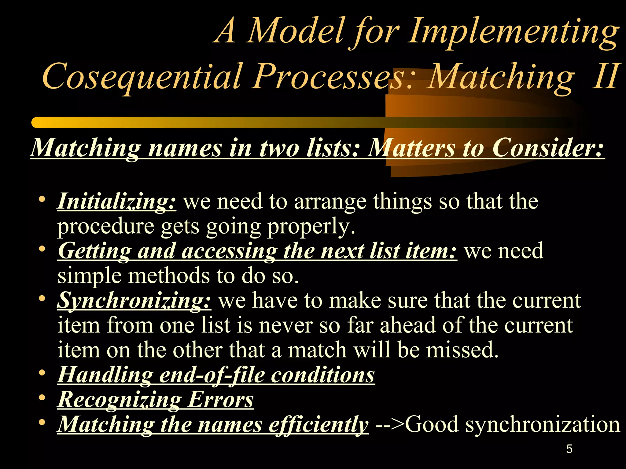 Cosequential processing and the sorting of large files | PPT