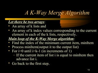 Cosequential processing and the sorting of large files | PPT