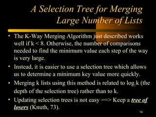 Cosequential processing and the sorting of large files | PPT