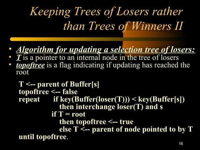 Cosequential processing and the sorting of large files | PPT