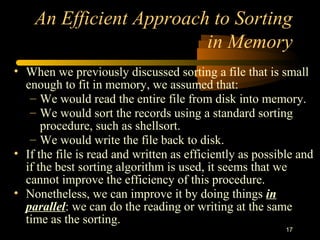 Cosequential processing and the sorting of large files | PPT