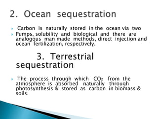CO₂ SEQUESTRATION-1.pptx | Agriculture | Industries