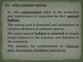 In-situ conservation | PPTX