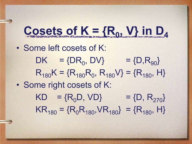 All about a cosets and Lagrange's theorem | PPT | Physics | Science