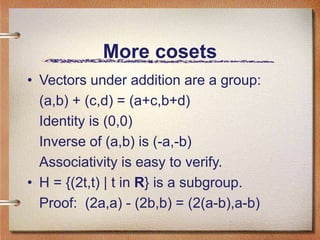 All about a cosets and Lagrange's theorem | PPT