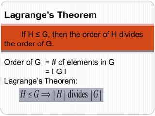 COSETS AND LAGRANGE’S THEOREM REPORT.pptx