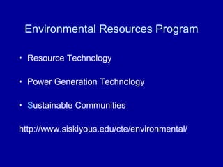 cos green career options | PPT