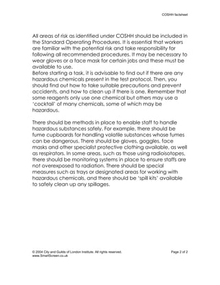 Coshh | PDF