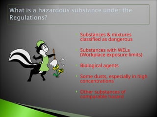 Control of hazardous substances training | PPT