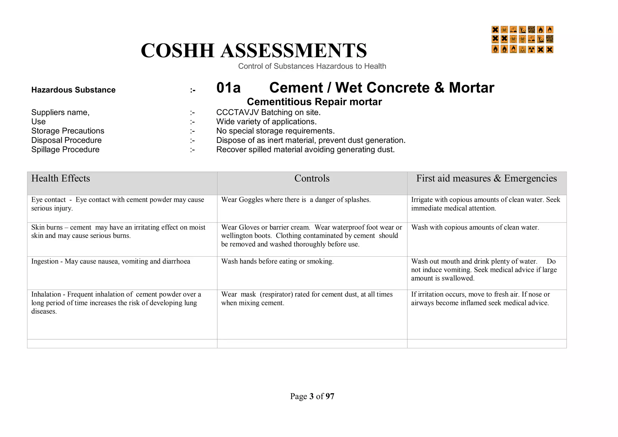 Coshh Assessments 97 pages | PDF