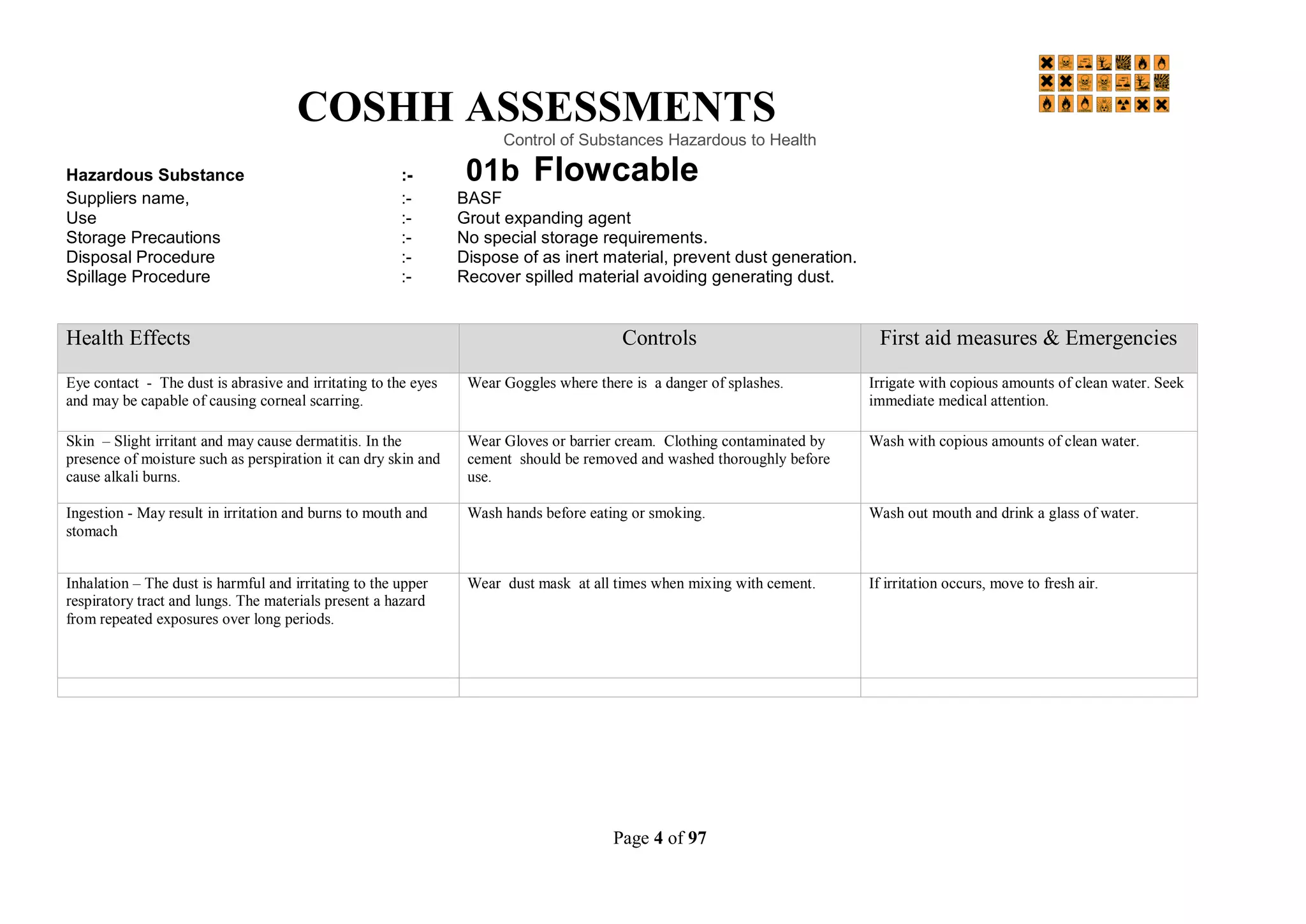 Coshh Assessments 97 pages | PDF