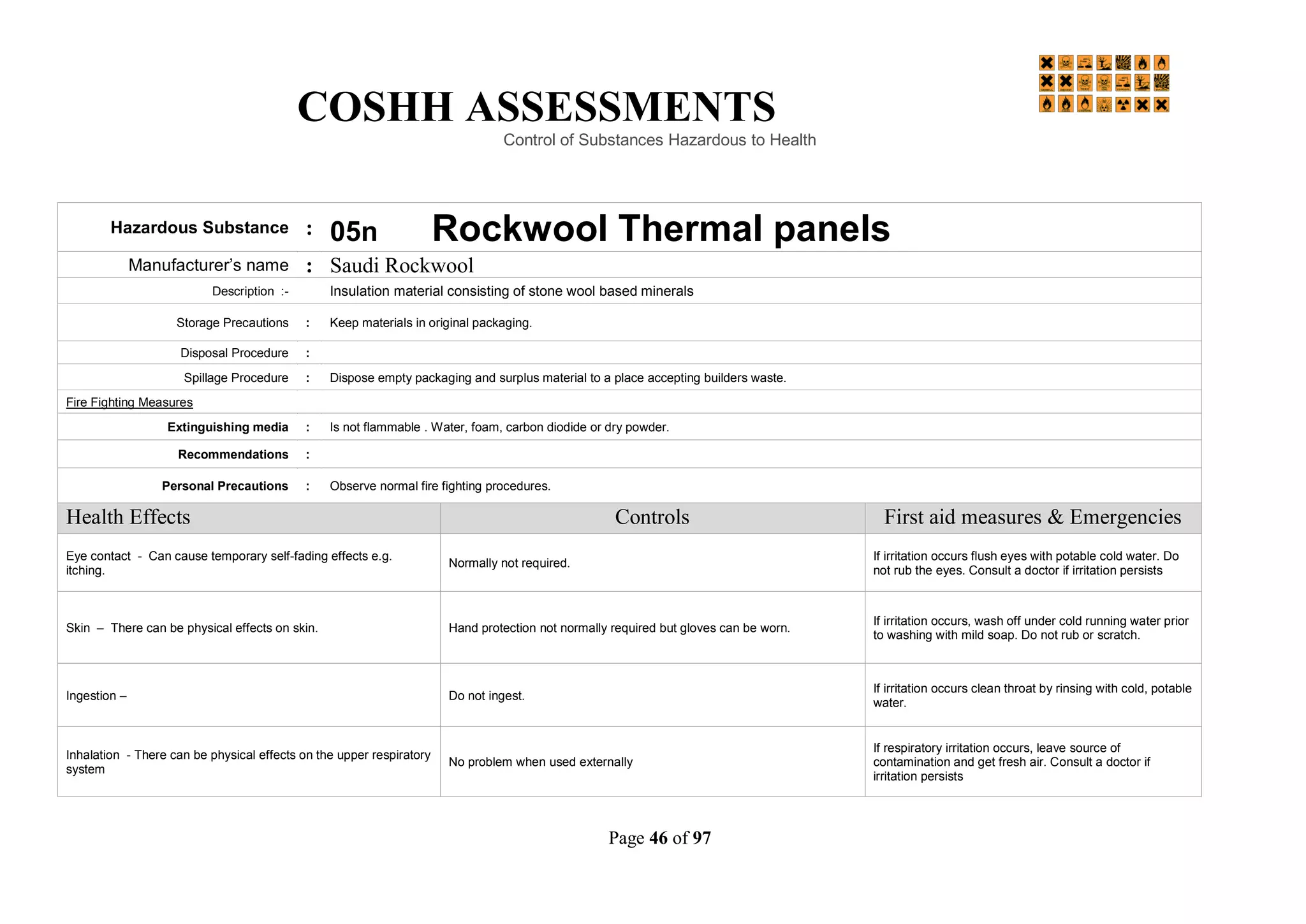 Coshh Assessments 97 pages | PDF