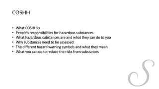 COSHH Staff Training | PPTX