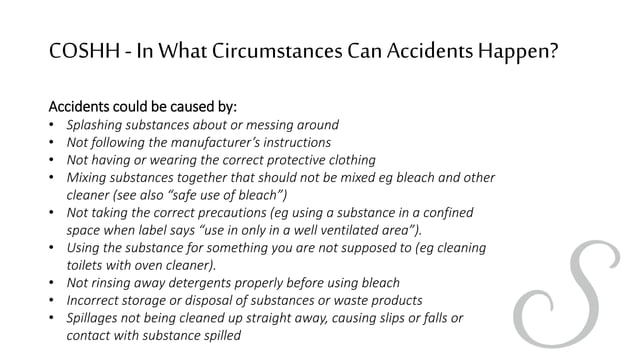 COSHH Staff Training | PPTX