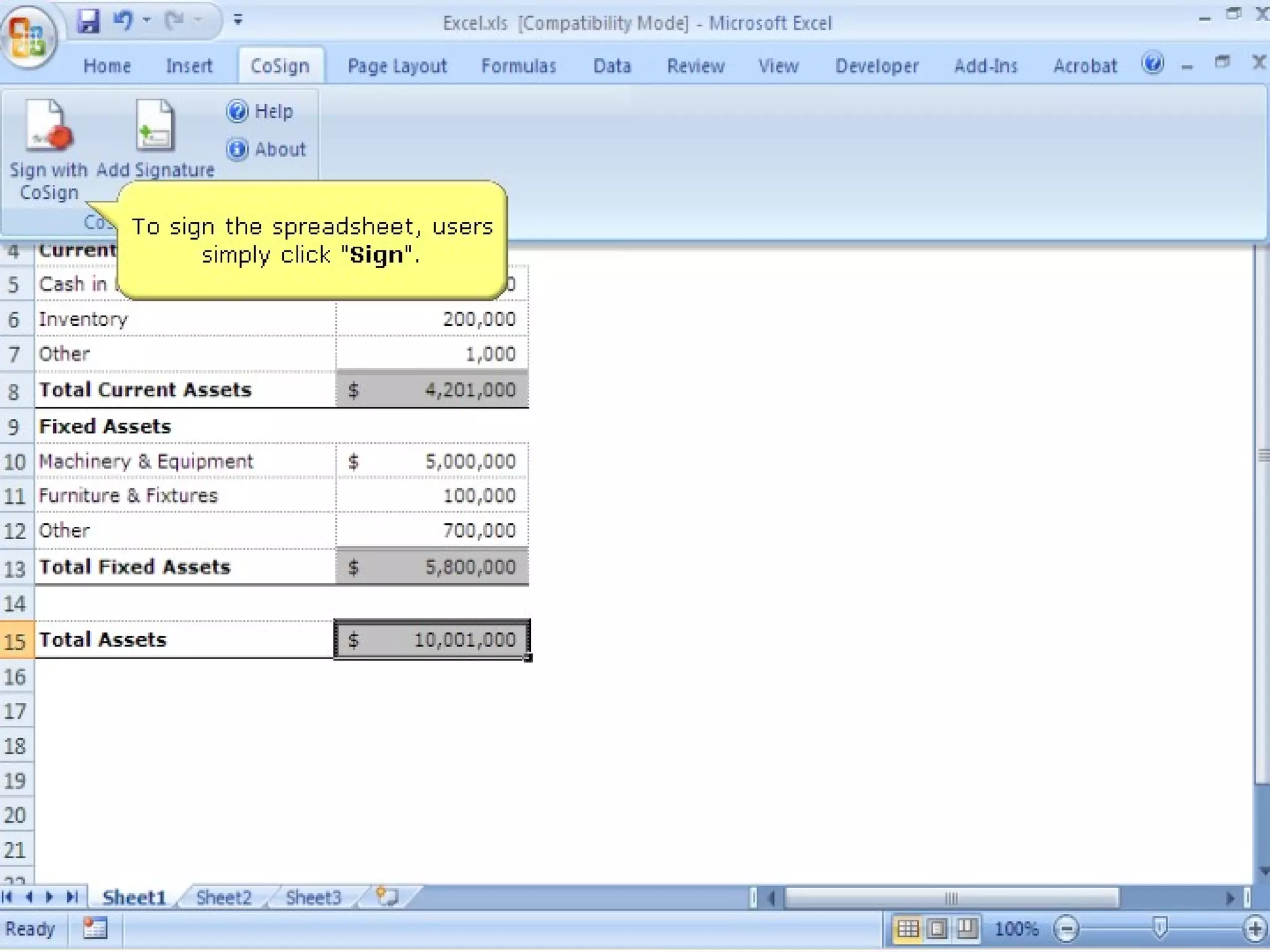 Digital Signatures For Microsoft Office Excel 2007 Ppt