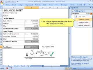 Digital Signatures for Microsoft Office Excel 2007 | PPT | Technology ...