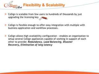 CoSign by ARX presentation financial markets | PPT